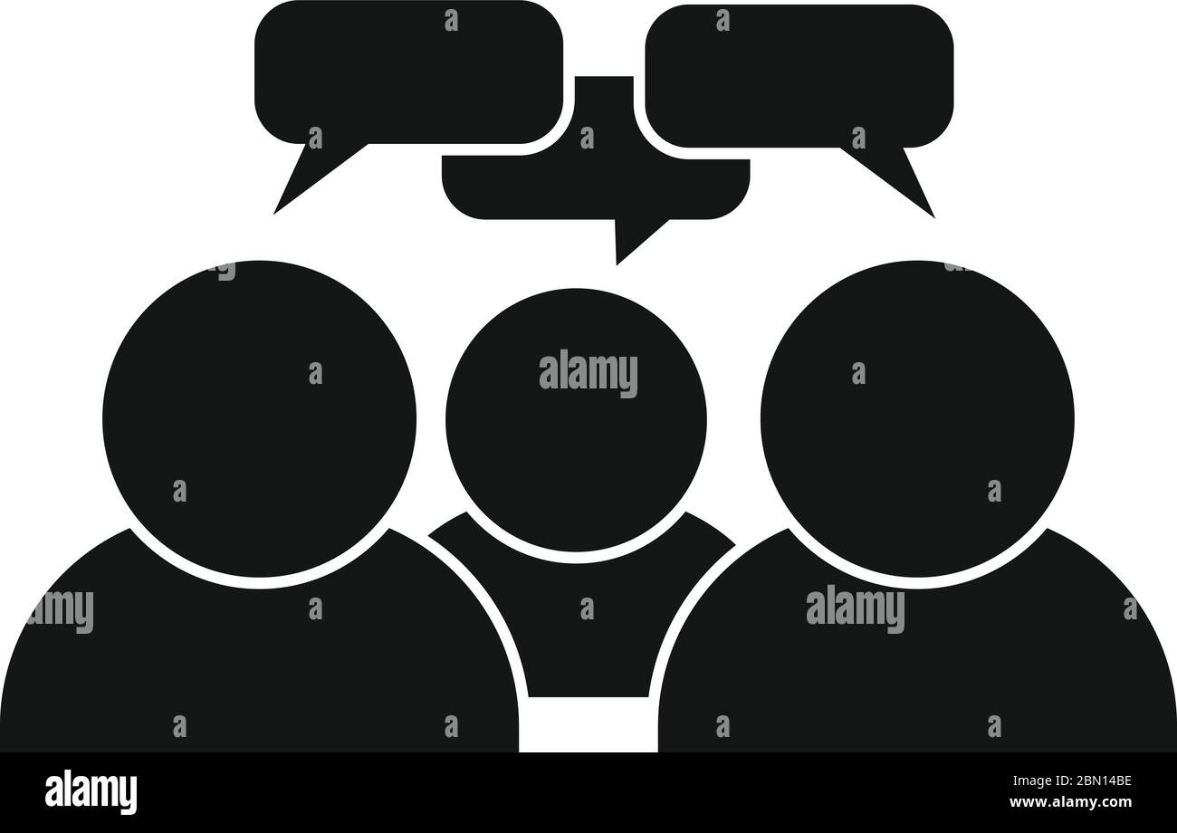 Teamwork conversation icon. Simple illustration of teamwork ...