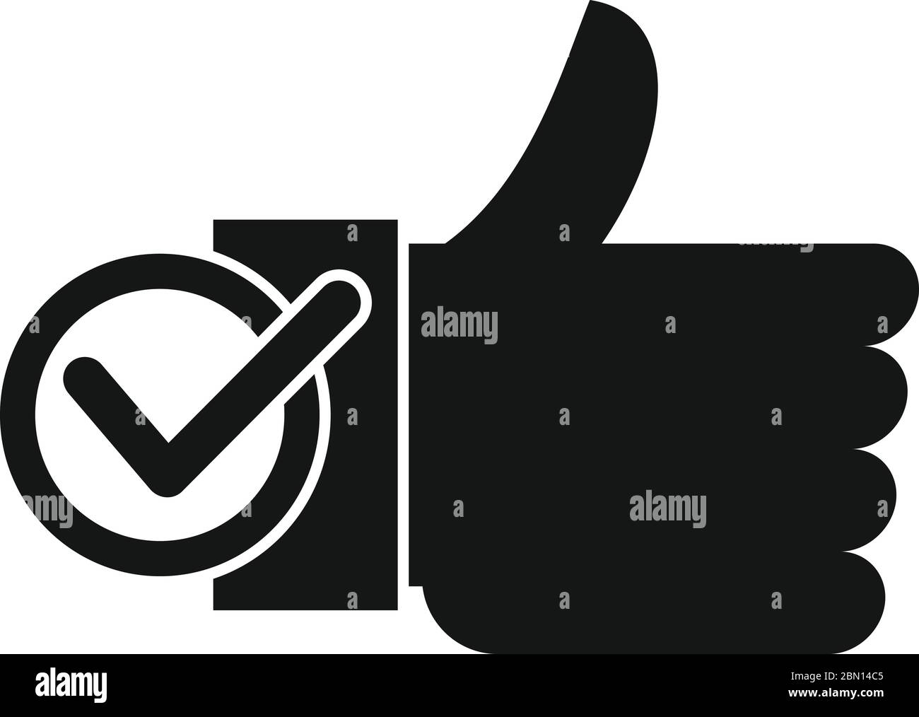 Thumb up approved icon. Simple illustration of thumb up approved vector ...