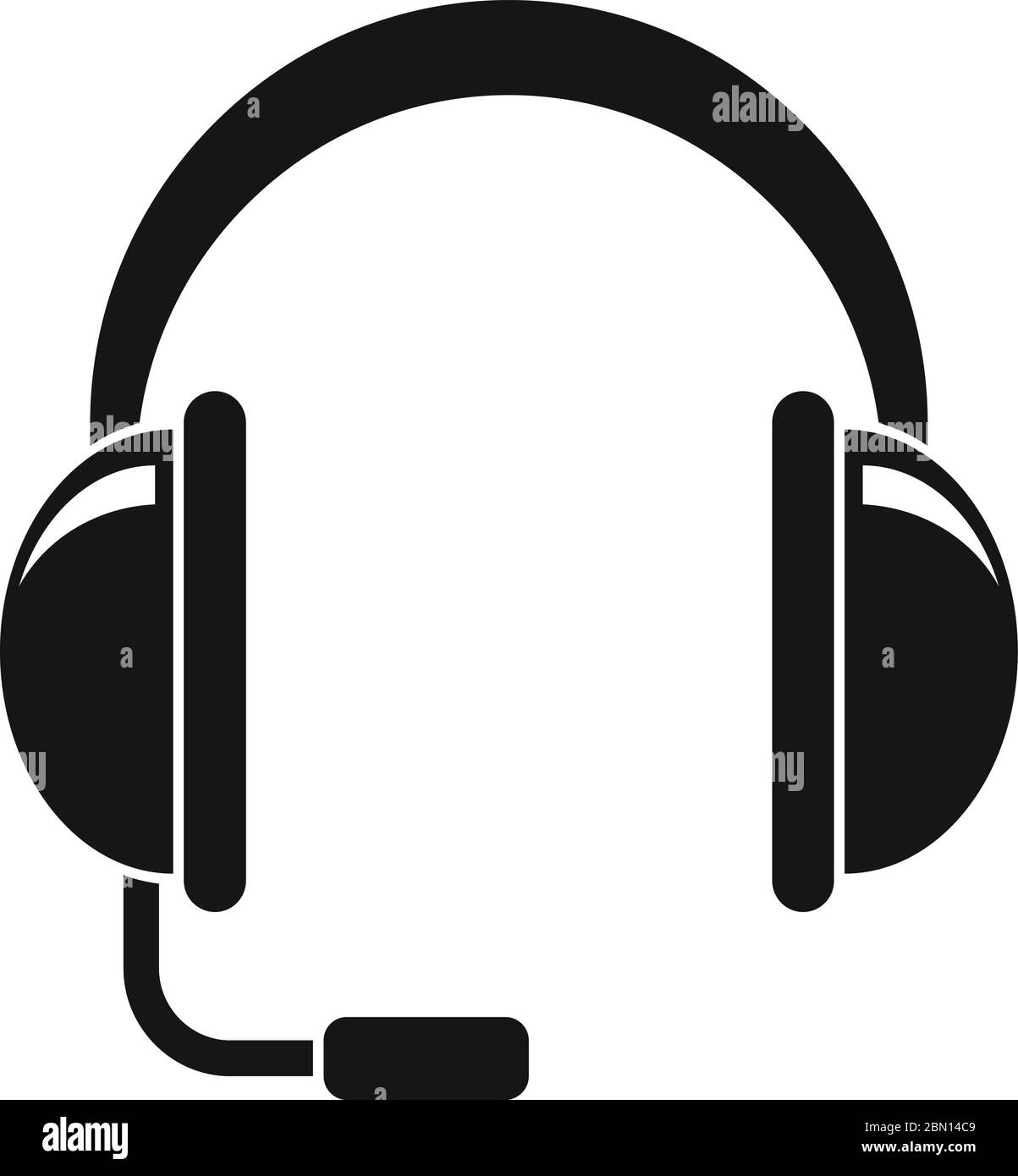 Headset icon. Simple illustration of headset vector icon for web design ...