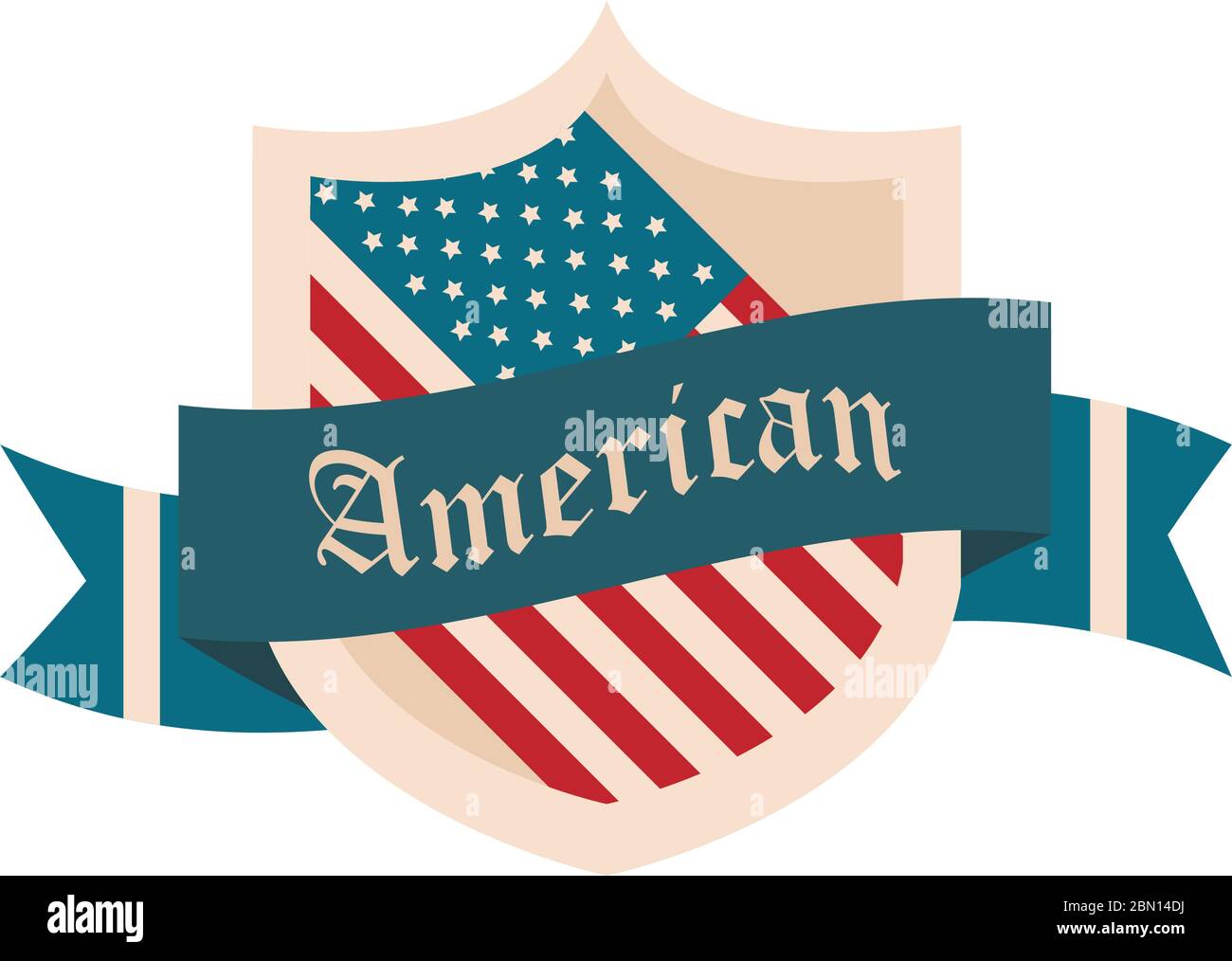 happy independence day, american flag shield event patriotism vector ...