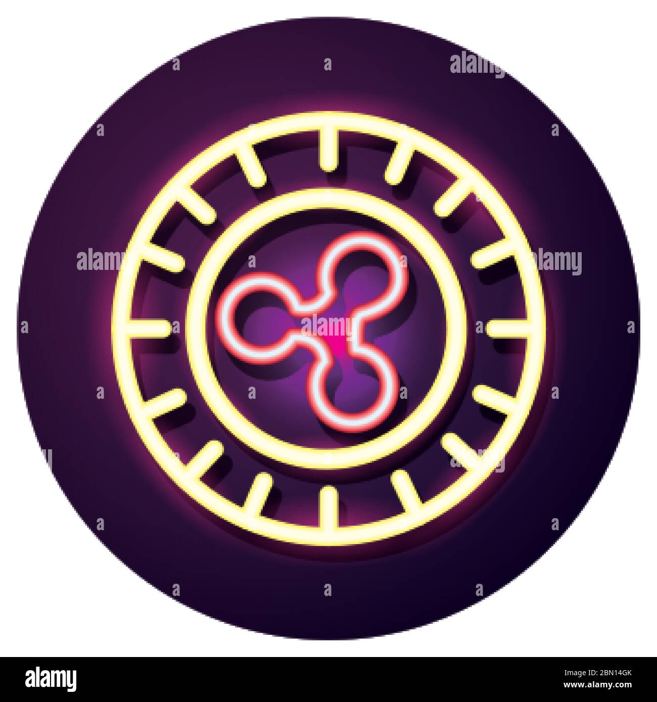 riple crypto currency neon style icon Stock Vector Image & Art - Alamy