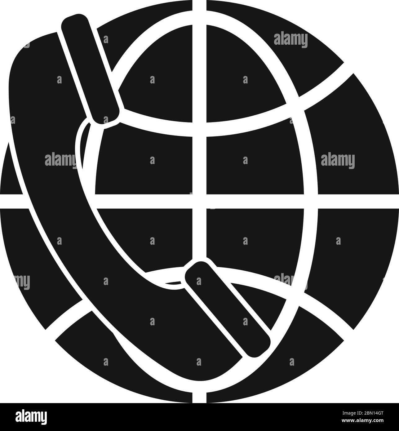 Global call center icon. Simple illustration of global call center ...