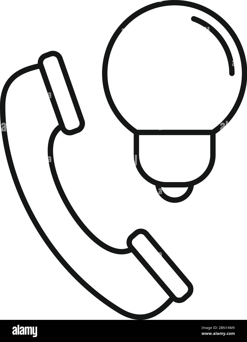 Telephone call advice icon. Outline telephone call advice vector icon ...