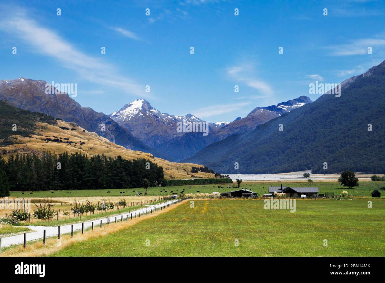 Mt Aspiring - View from highway near Makarora in New Zealand Stock ...