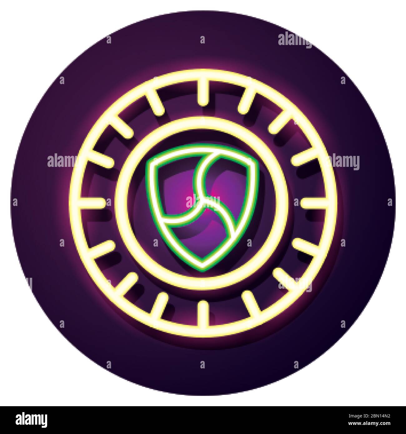 nem coin crypto currency neon style icon Stock Vector Image & Art - Alamy