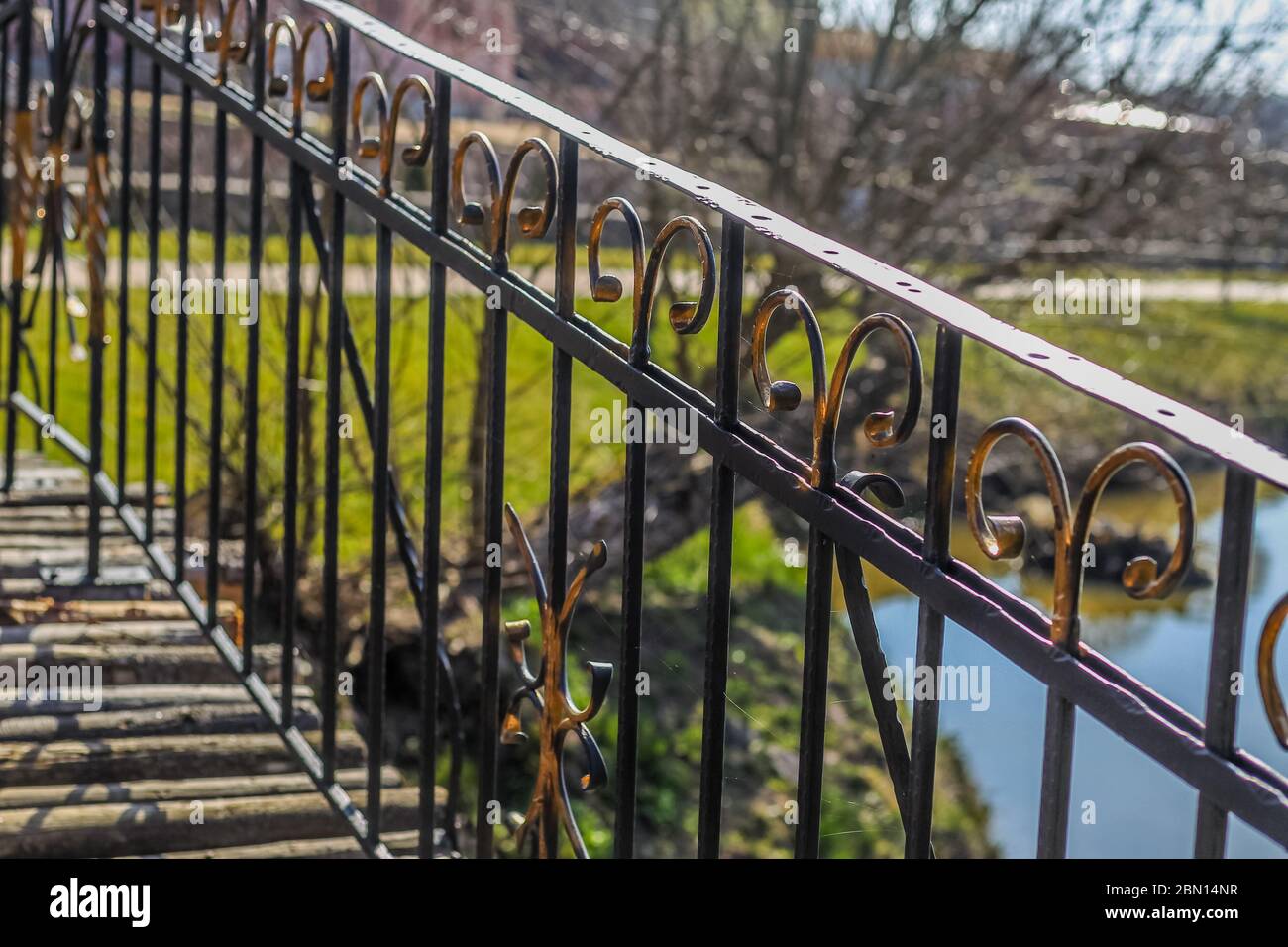 Decorative bridge in the estate Stock Photo - Alamy