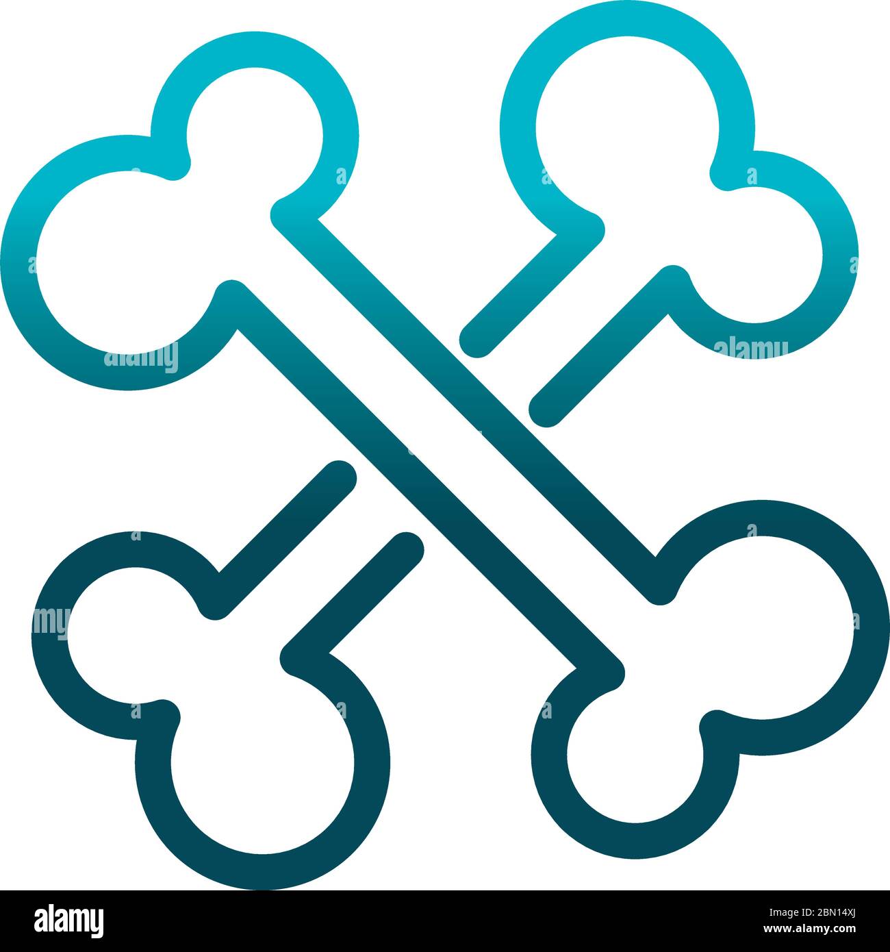 human crossed bones laboratory science and research vector illustration ...