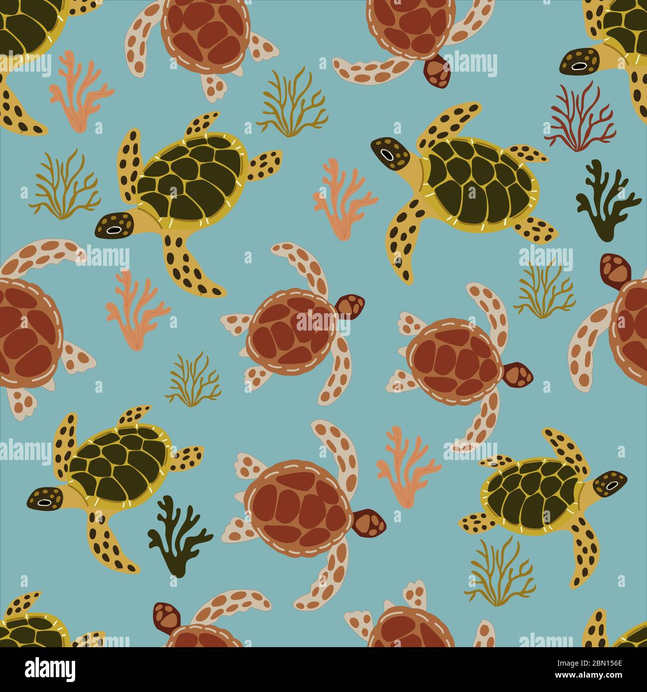 Sea turtles Stock Vector Images - Alamy