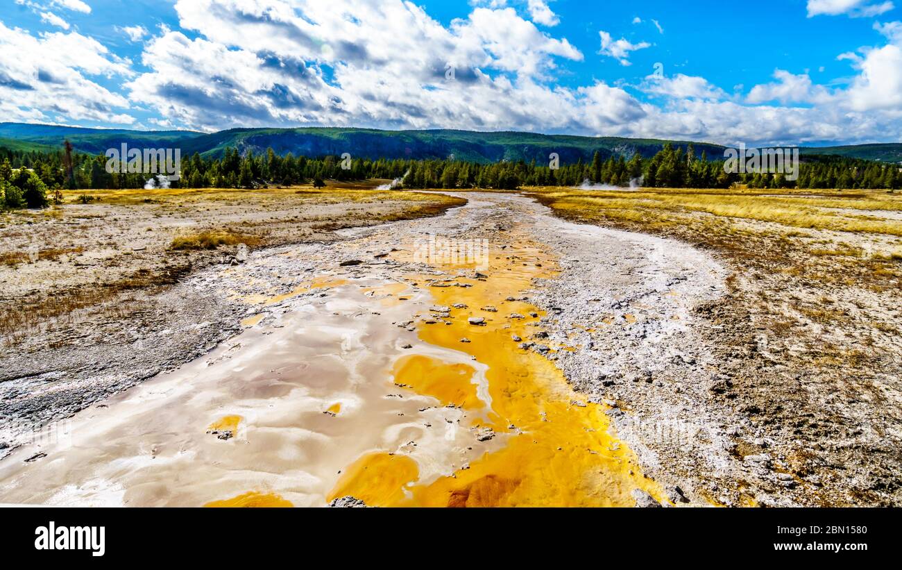 The Bacterial Mat in the drain channel of the Grand Geyser in the Upper ...