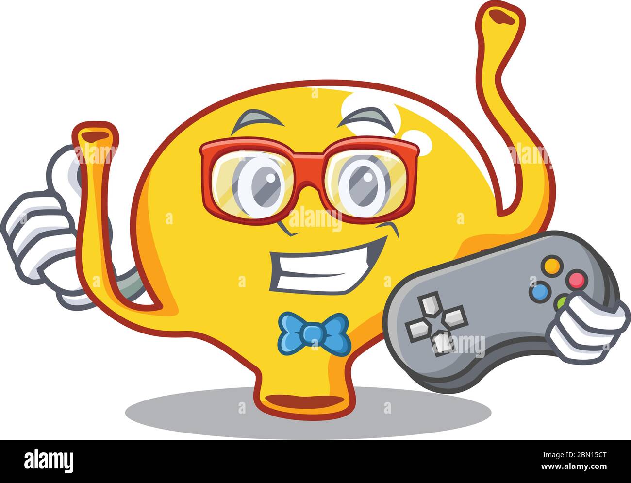 Happiness gamer playing game using Stock Vector Images - Alamy