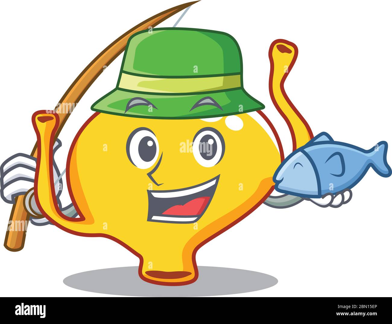 Cartoon design concept of bladder while fishing Stock Vector Image ...