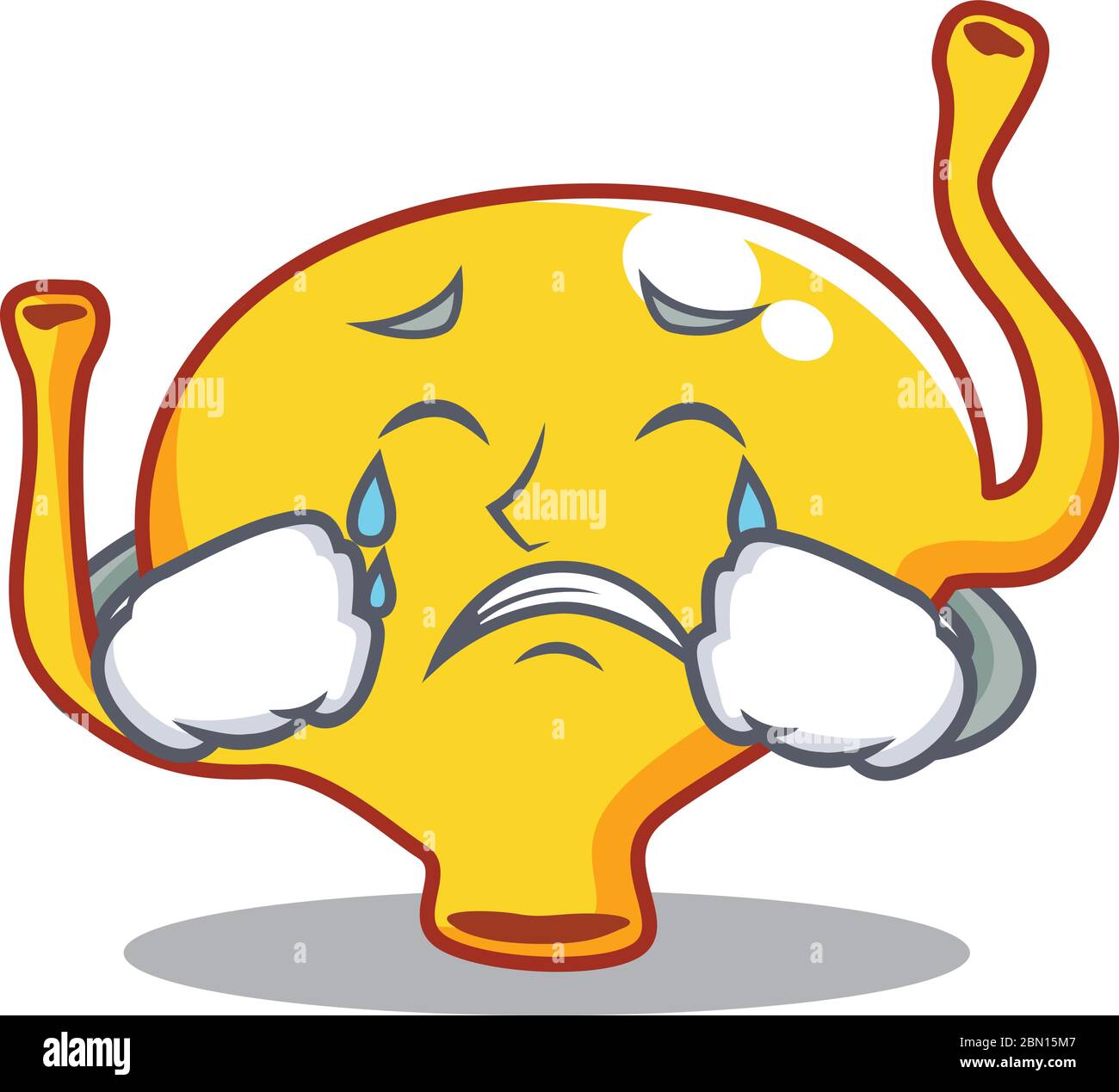 Cartoon character design of bladder with a crying face Stock Vector ...