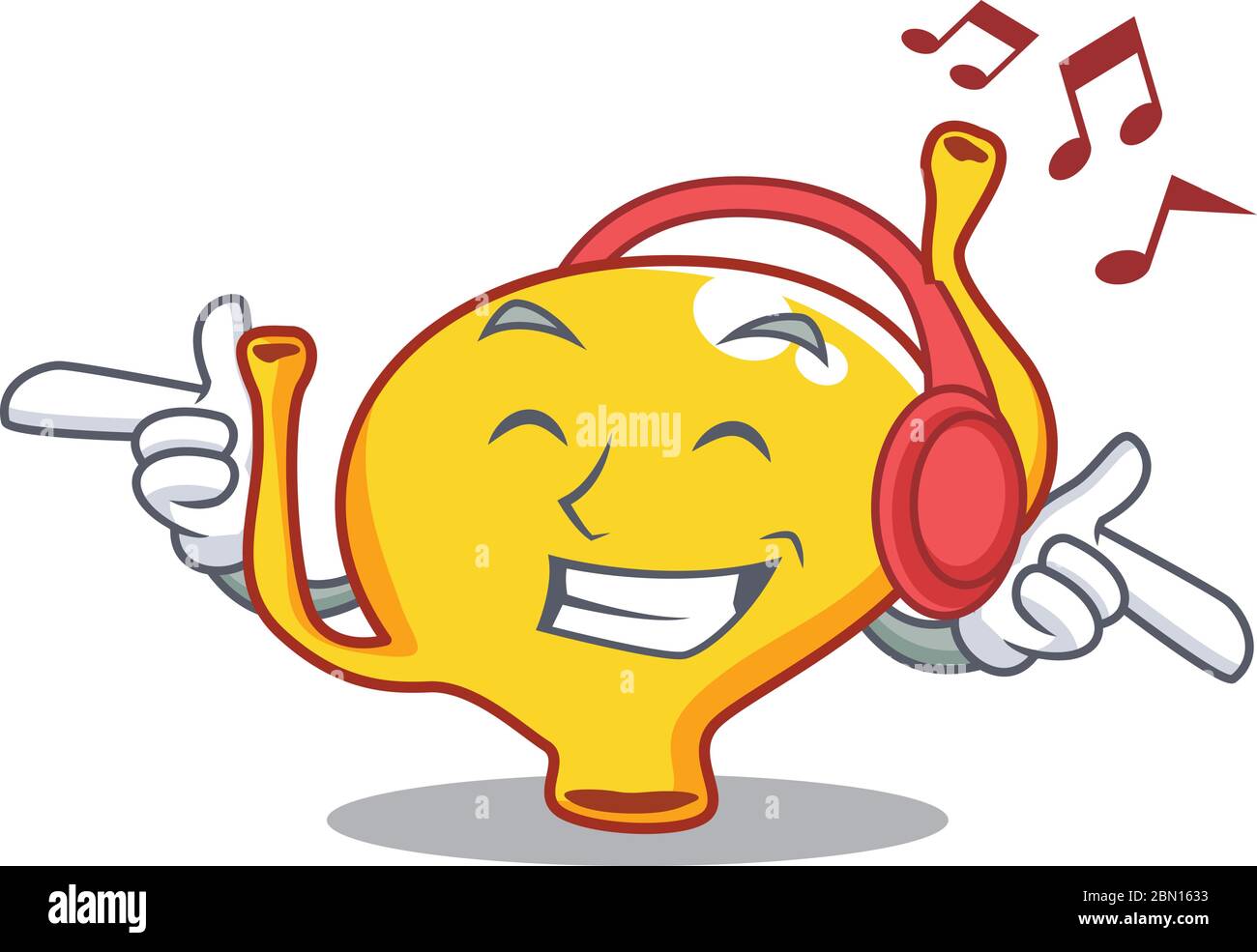 Bladder Cartoon in design concept listening music Stock Vector Image ...
