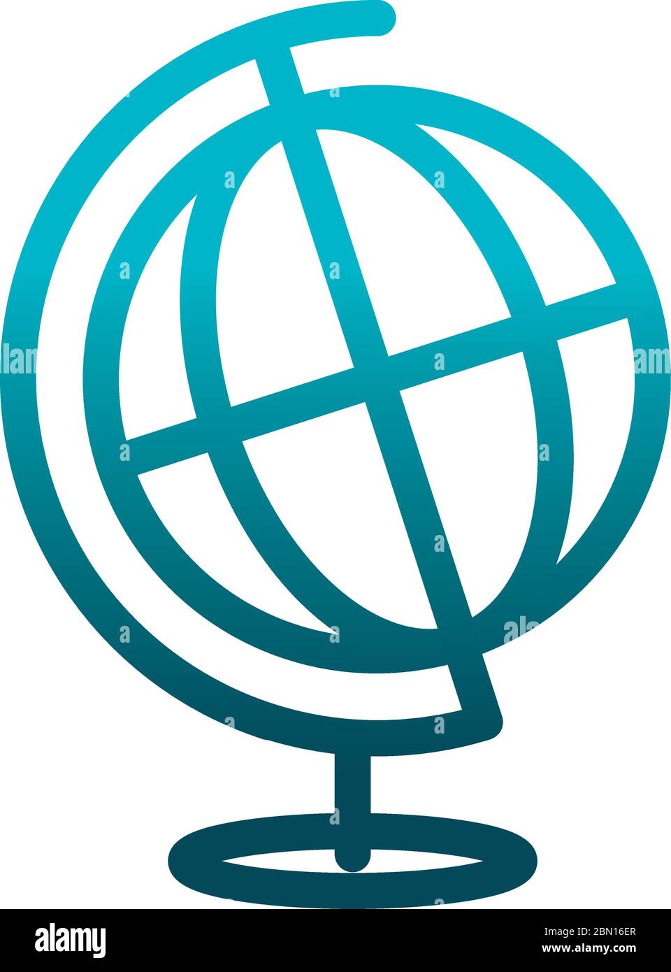 school globe map science and research vector illustration gradient ...