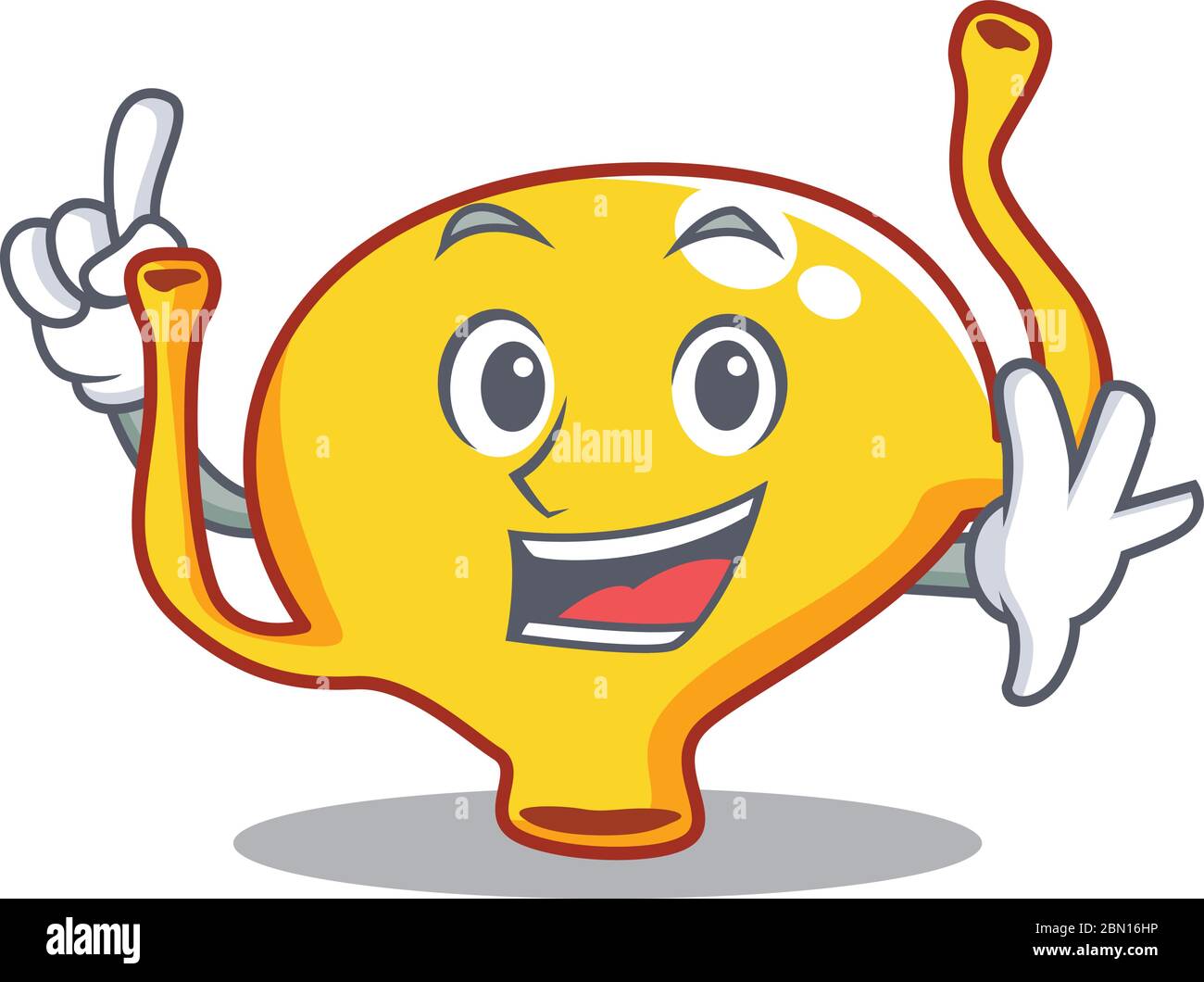 Bladder mascot character design with one finger gesture Stock Vector ...