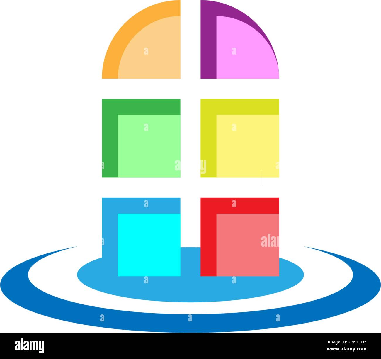 House windows logo icon illustration Stock Vector Image & Art - Alamy