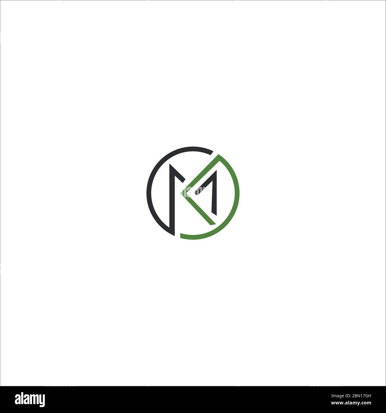 Initial letter km logo or mk logo vector design template Stock Vector ...