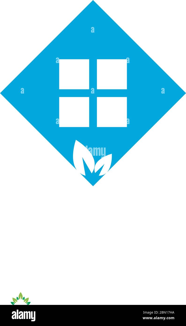 House windows logo icon illustration Stock Vector Image & Art - Alamy