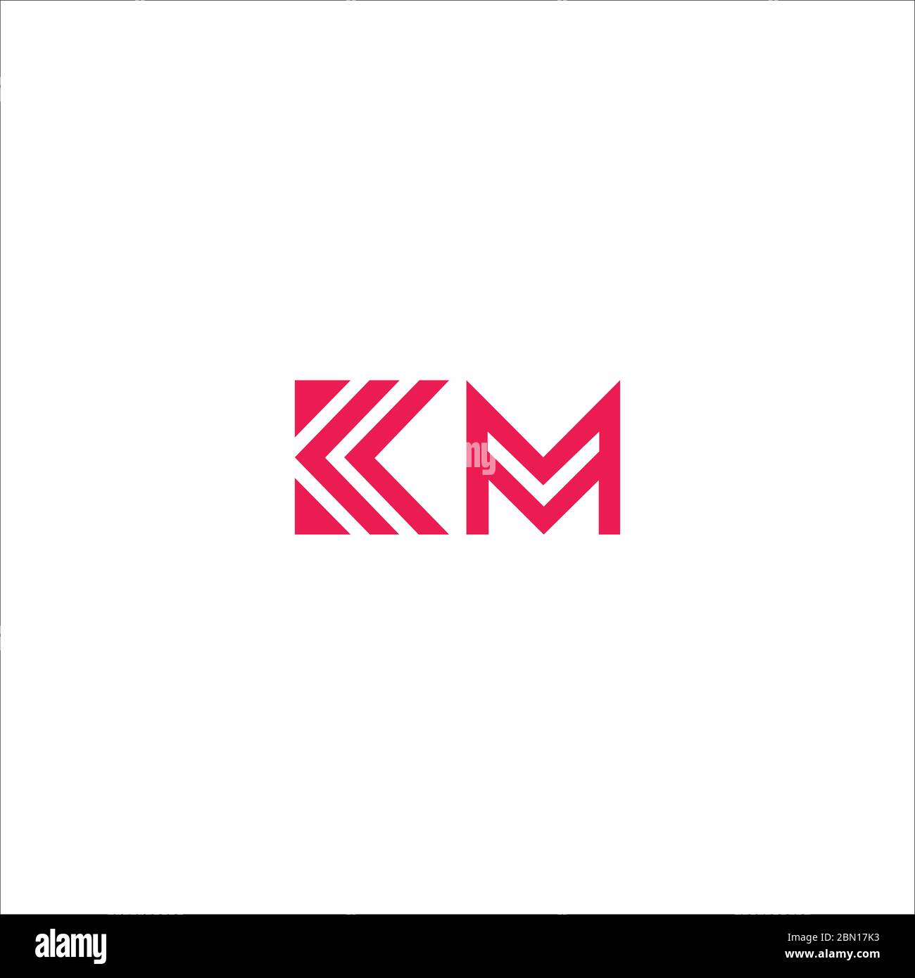 Initial letter km logo or mk logo vector design template Stock Vector ...
