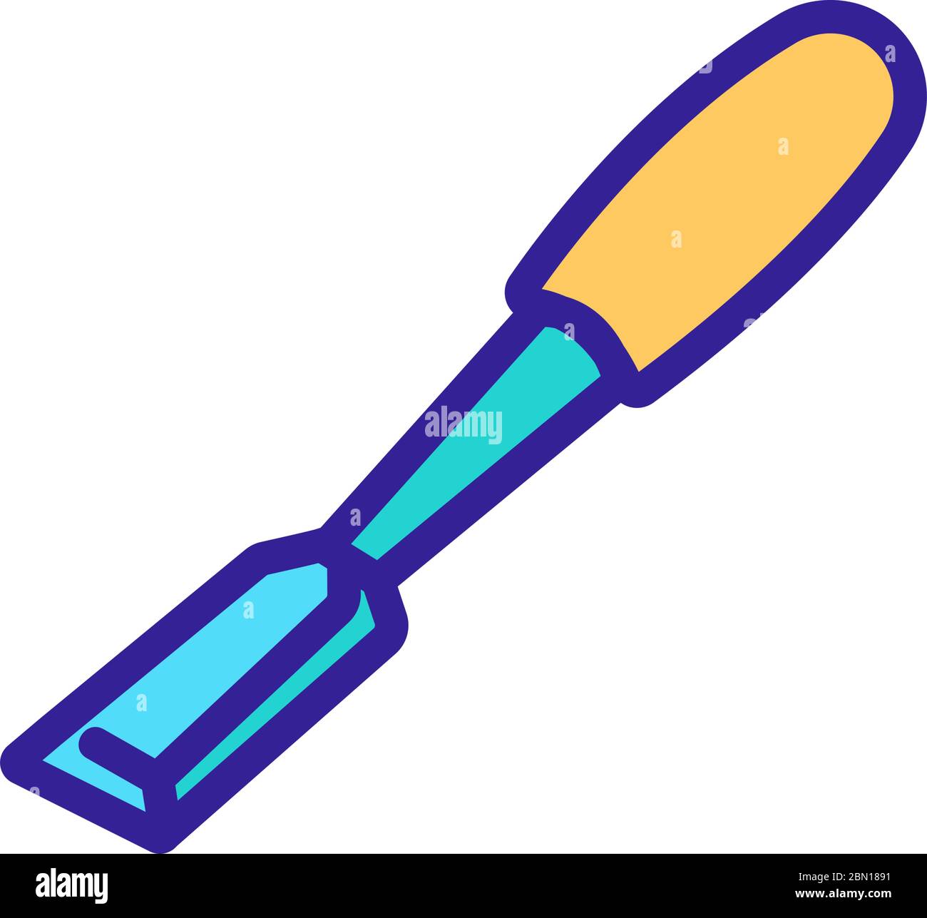 straight chisels icon vector outline illustration Stock Vector Image & Art - Alamy
