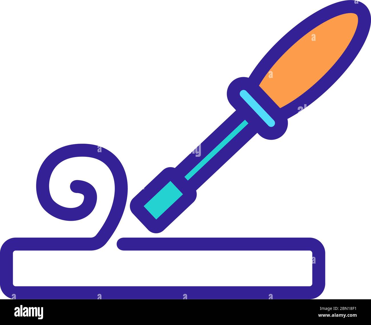 wood cutting tool icon vector outline illustration Stock Vector Image ...