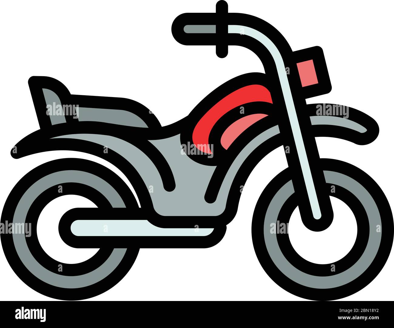 Travel motorbike icon. Outline travel motorbike vector icon for web ...