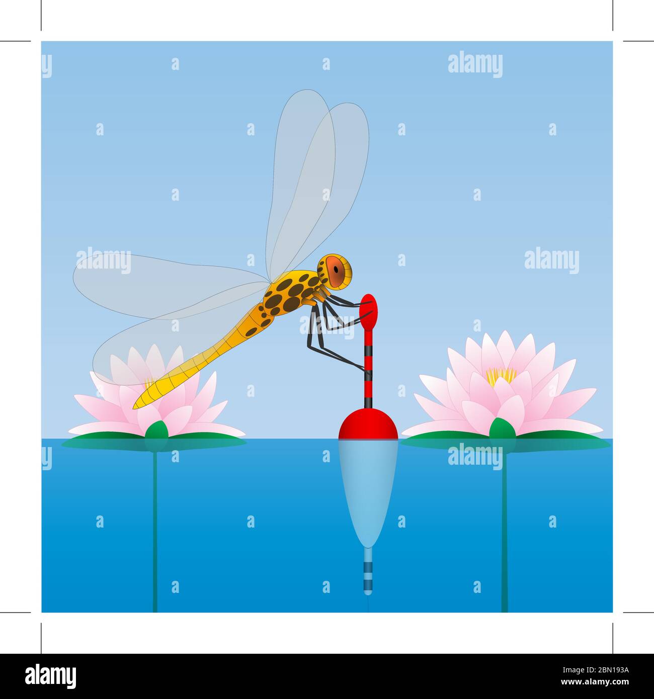 Still water pond Stock Vector Images - Alamy