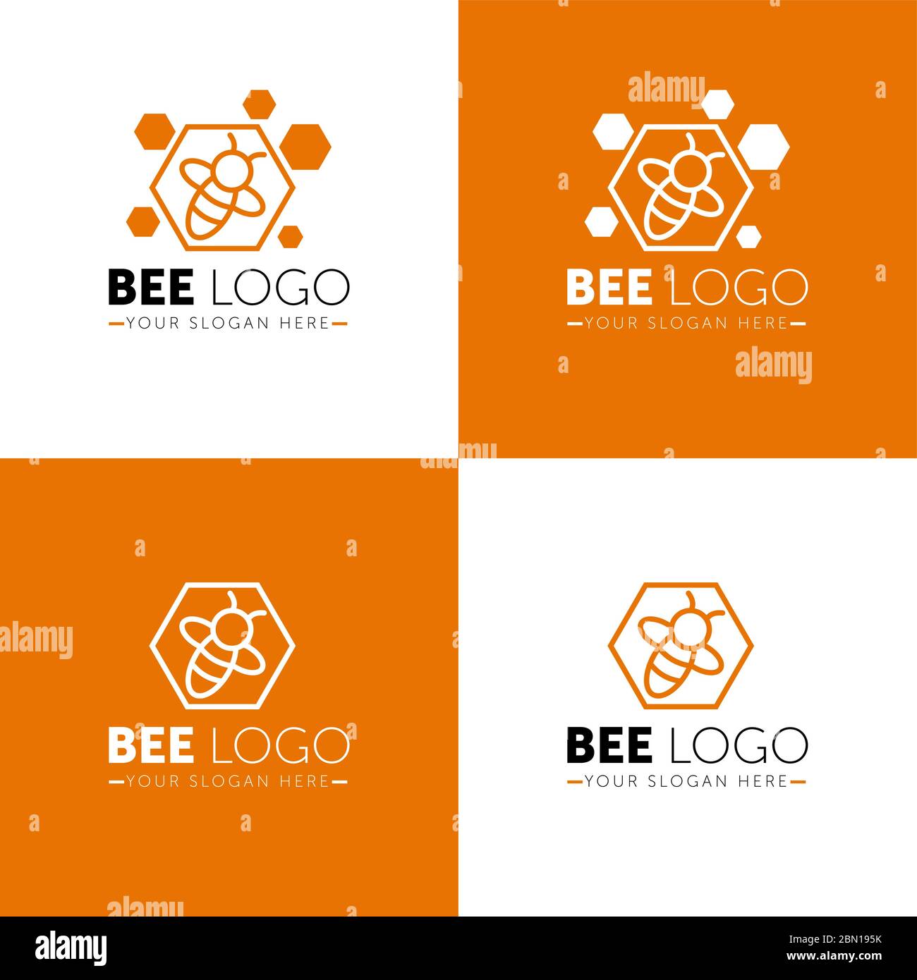 Bee logo hi-res stock photography and images - Alamy