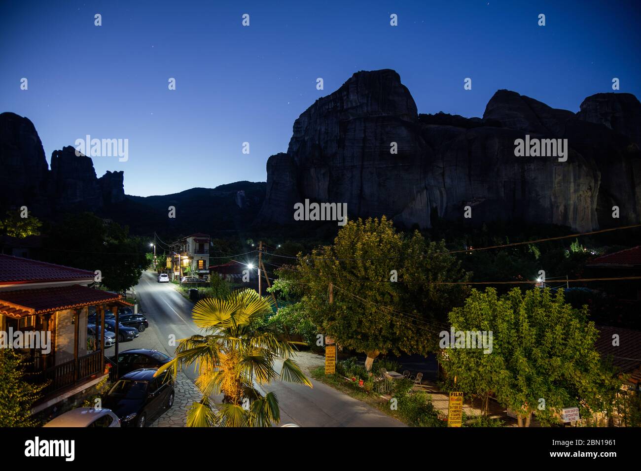 Meteora with dawn approaching Stock Photo - Alamy