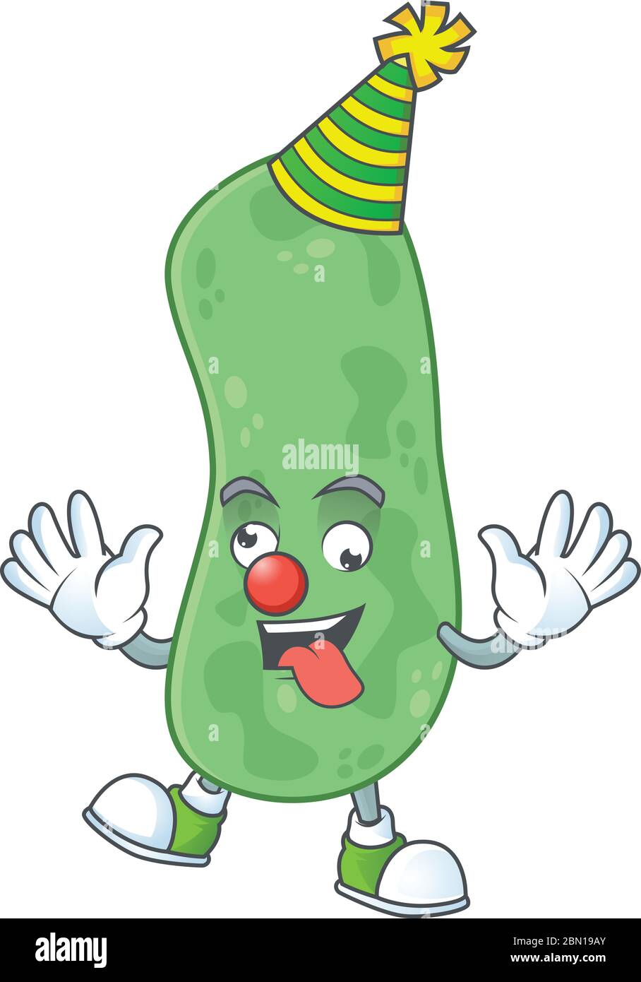 Amusing Clown enterobacteriaceae cartoon character mascot style Stock ...