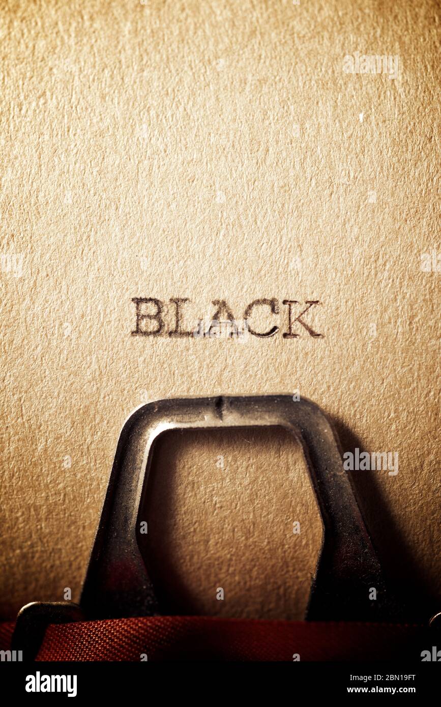 Black word written on a paper Stock Photo - Alamy