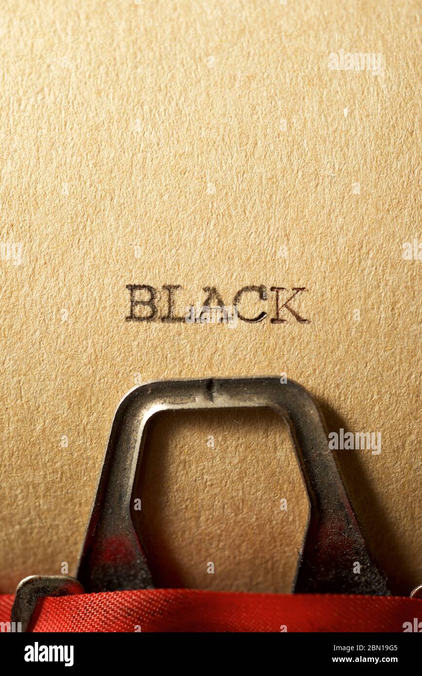Black word written on a paper Stock Photo - Alamy