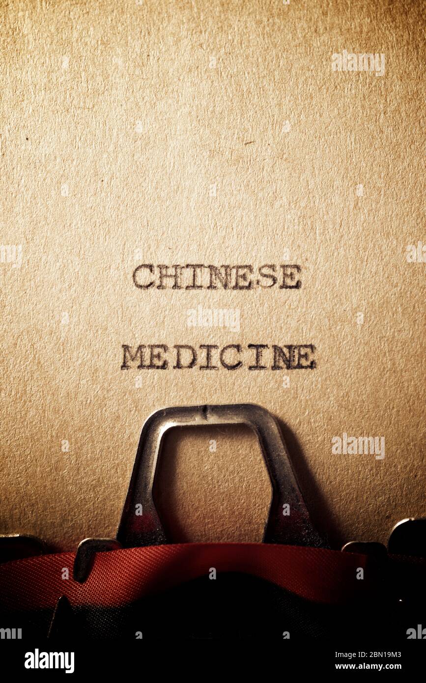 Chinese medicine text written on a paper Stock Photo - Alamy