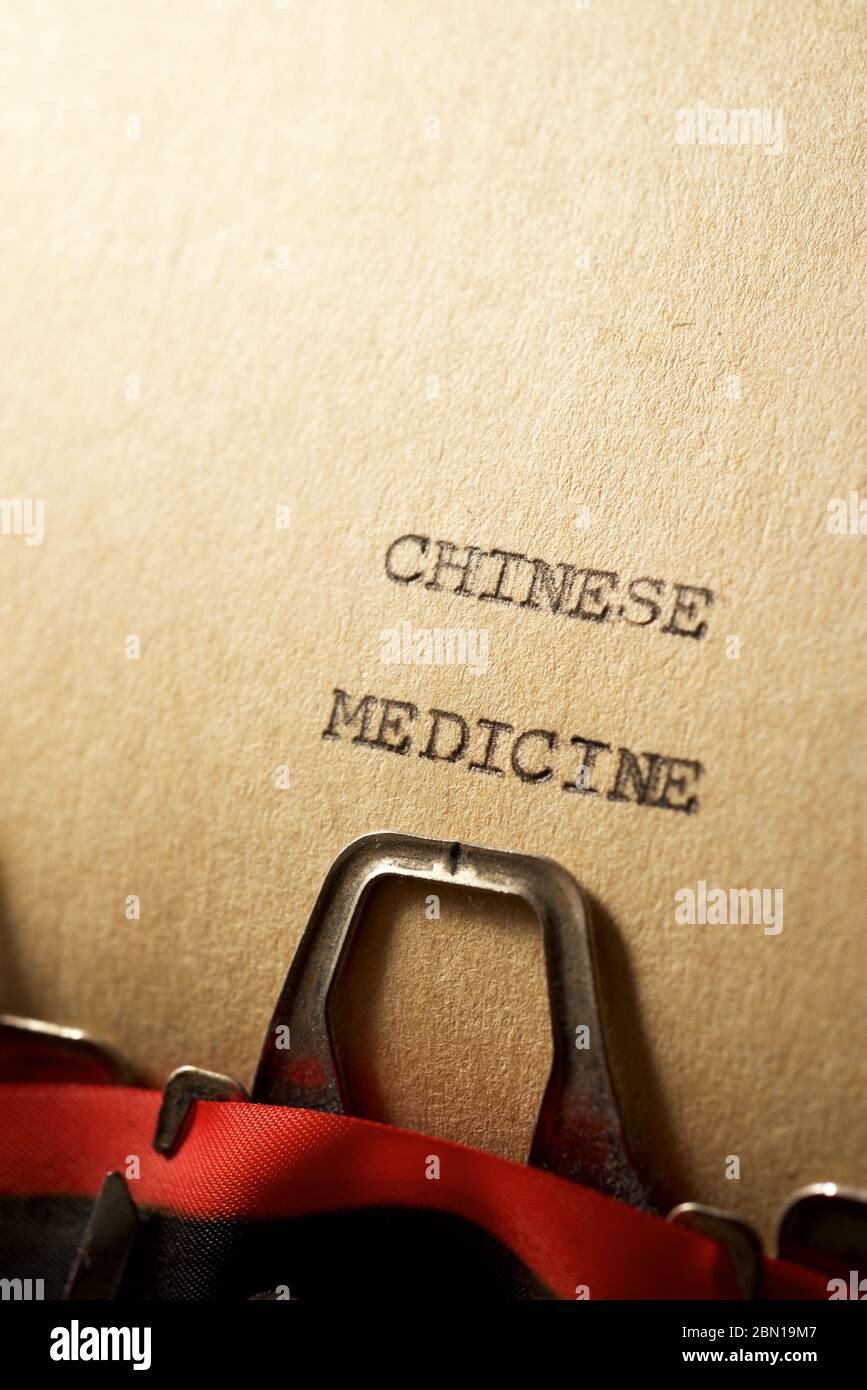 Chinese medicine text written on a paper Stock Photo - Alamy
