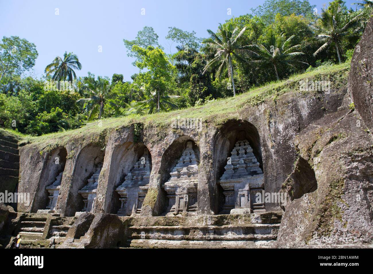 Gunung Kawi - royal tombs in the rocks in Bali, Indonesia Stock Photo ...