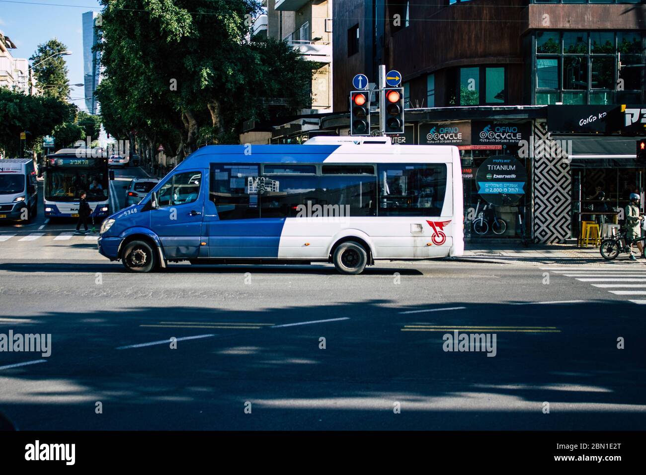 Tel Aviv Israel December 02, 2019 View of a traditional Israeli public ...
