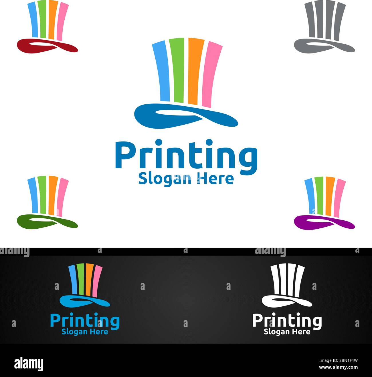 Magic Printing Company Vector Logo Design for Media, Retail ...