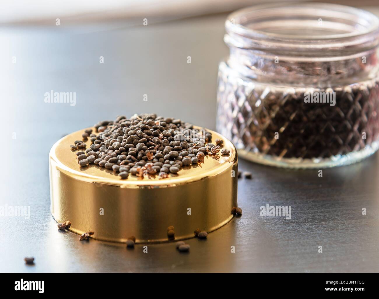 Babchi dry raw seeds (Psoralea Corylifolia Stock Photo - Alamy
