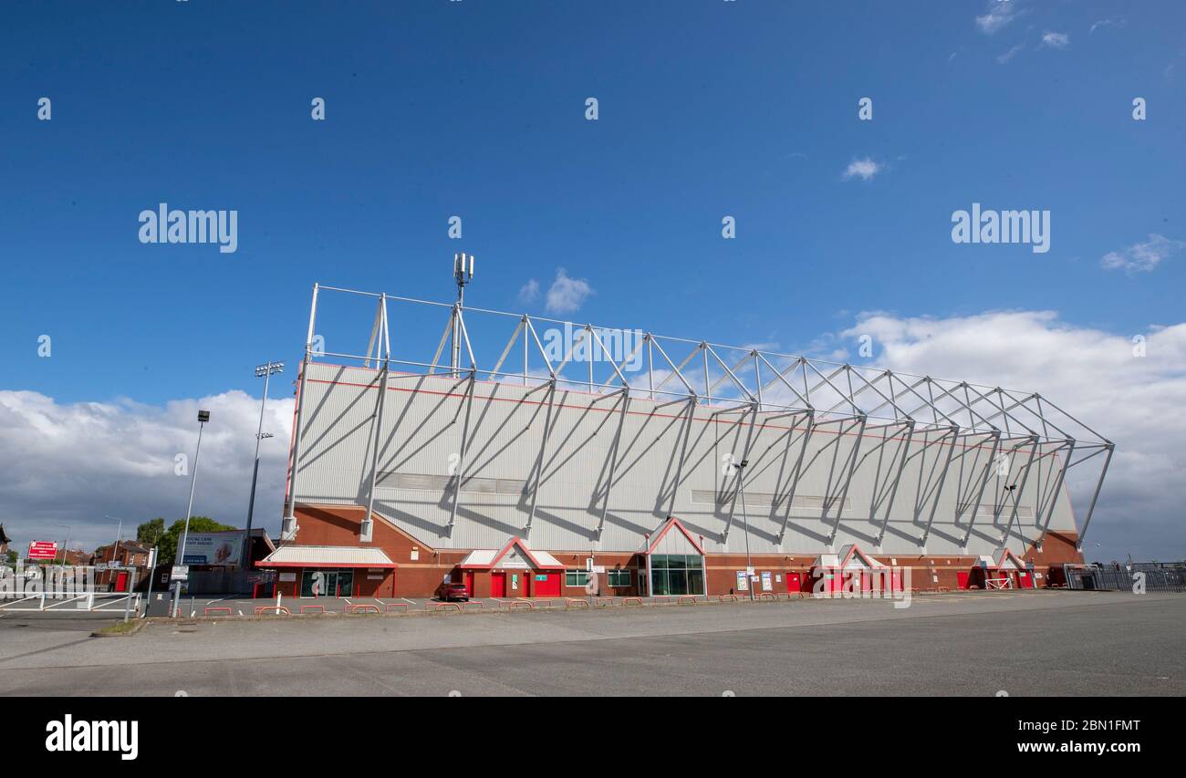 A general view of The Alexandra Stadium in Crewe, home of Crewe ...