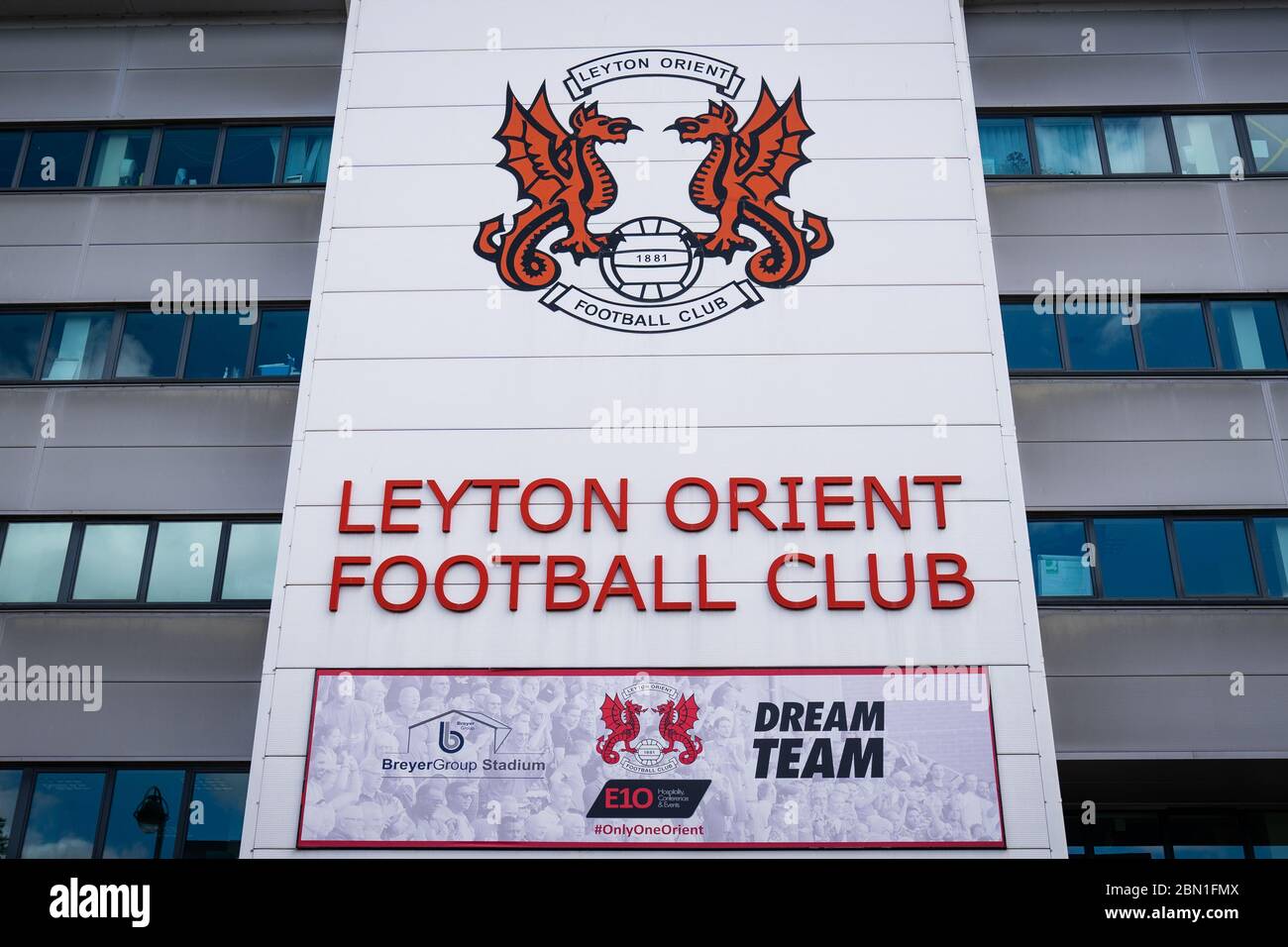A view of the Breyer Group Stadium, home to Leyton Orient Stock Photo ...