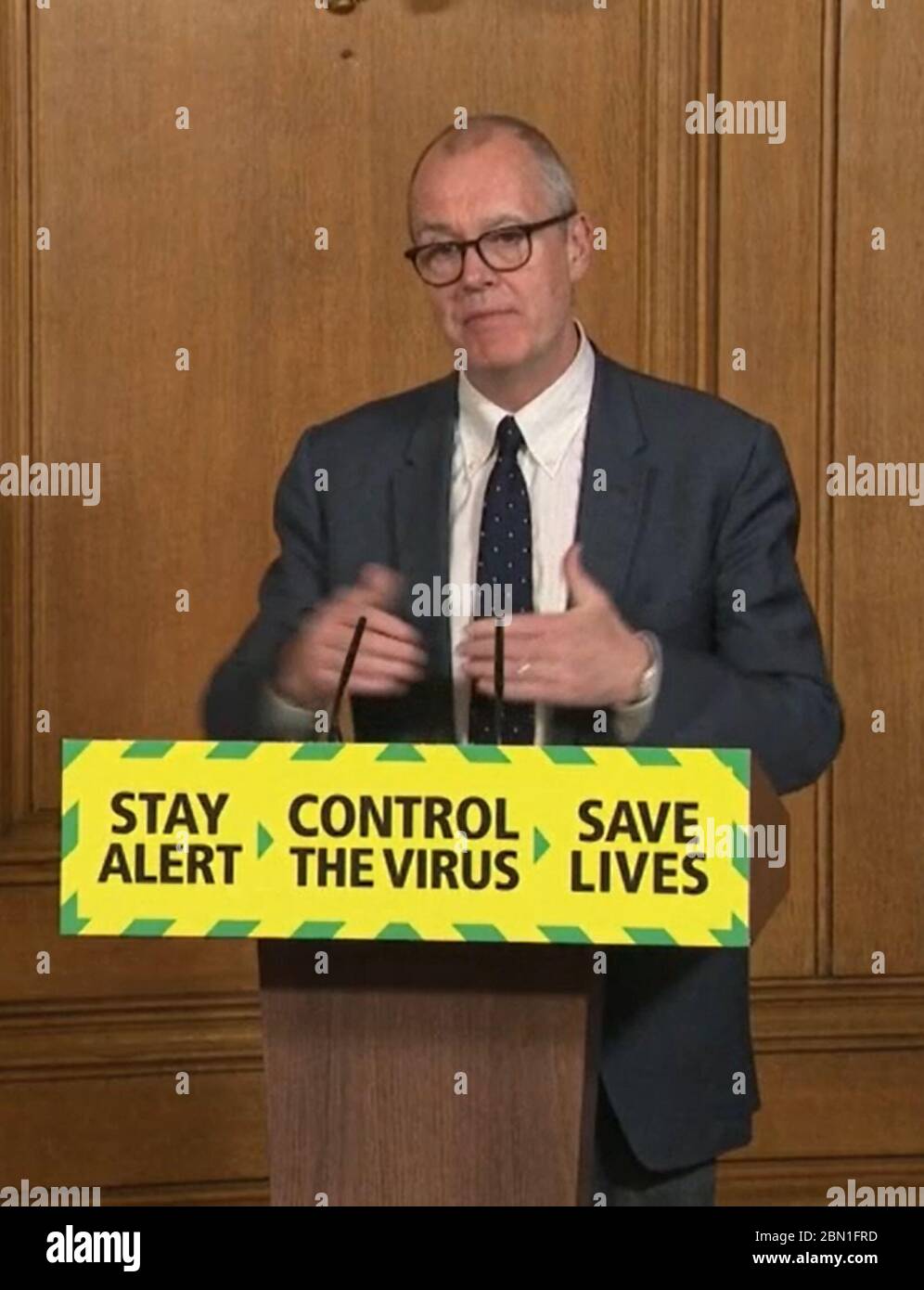 Screen grab of Chief Scientific Adviser Sir Patrick Vallance during a ...