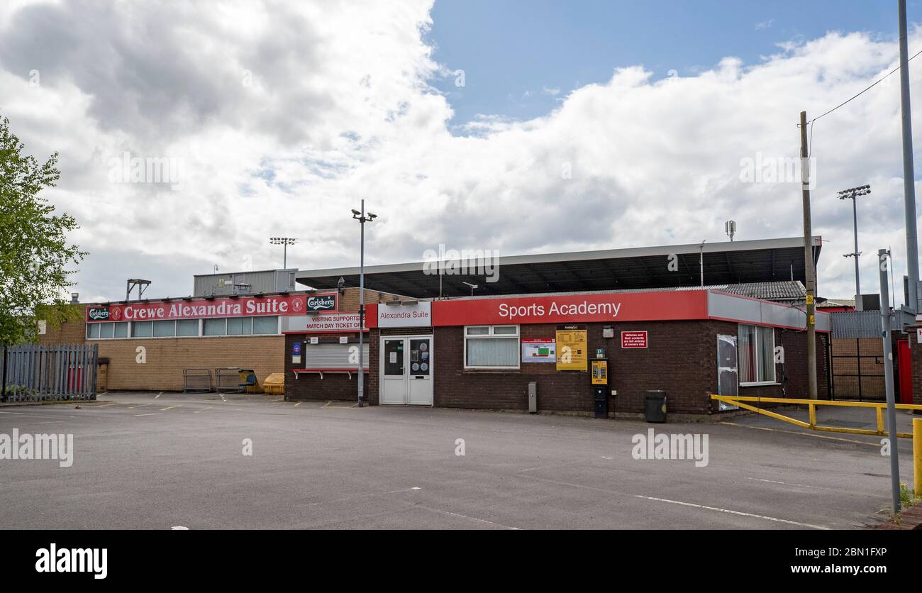 A general view of The Alexandra Stadium in Crewe, home of Crewe ...