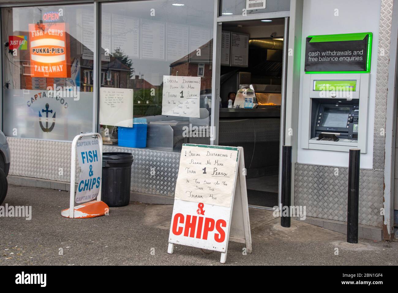 Sheffield UK – April 09 2020: Captain Cod Fish & Chips remains open ...