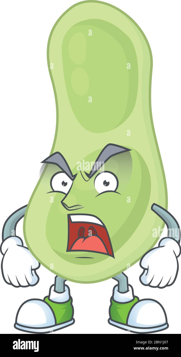 Staphylococcus pneumoniae cartoon character design with mad face Stock ...