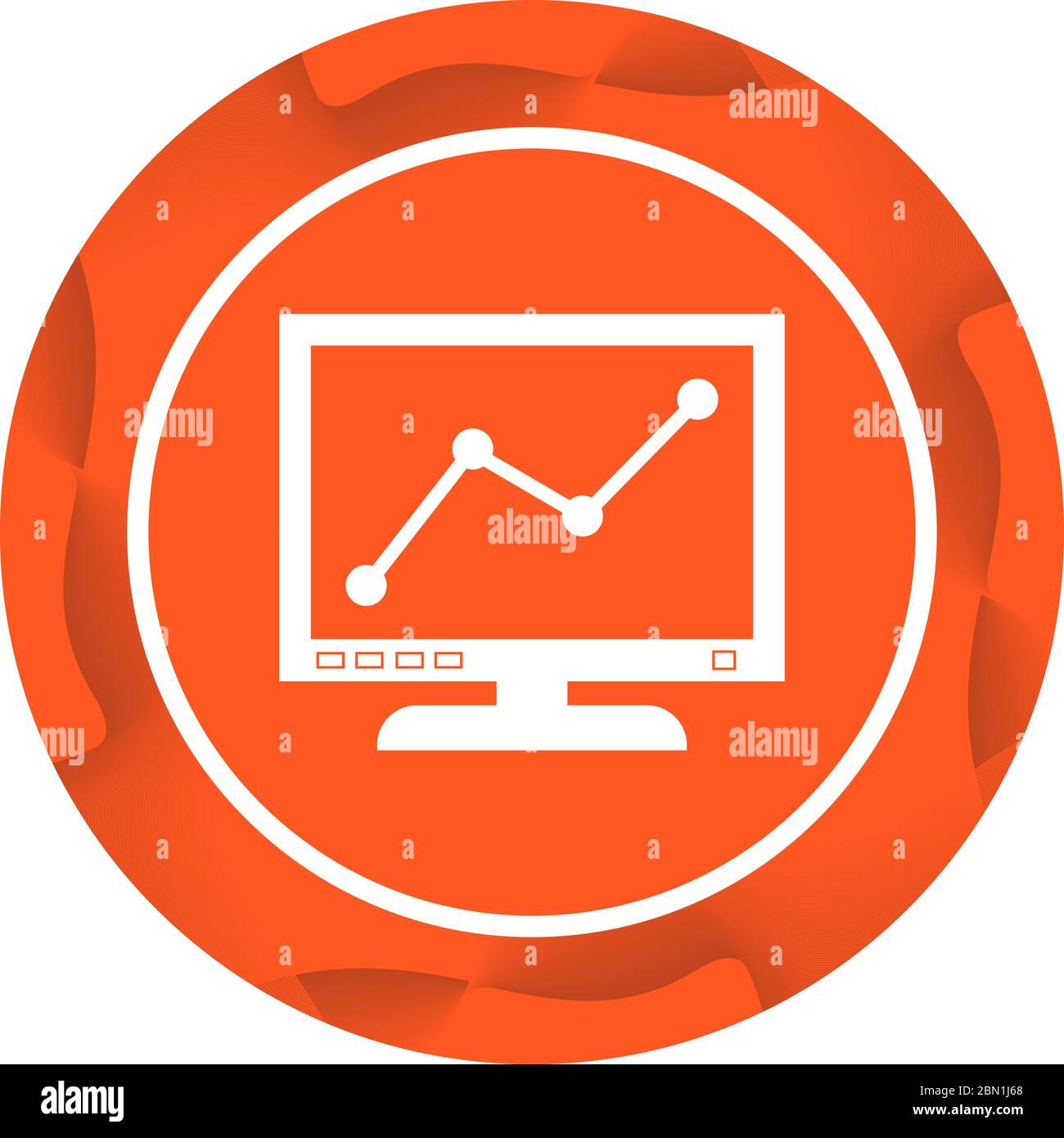 Beautiful graph on computer Vector Glyph icon Stock Vector Image & Art ...