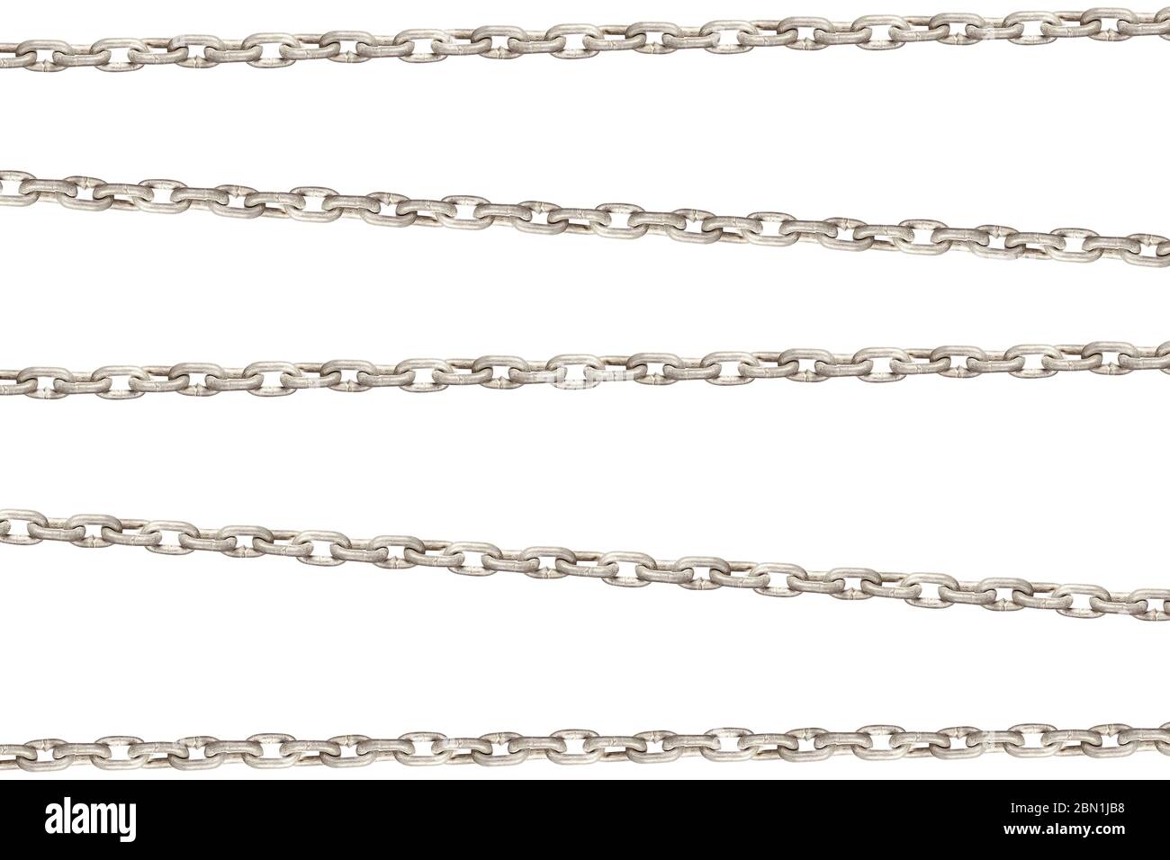 Chain of metal steel isolated over white background Stock Photo - Alamy