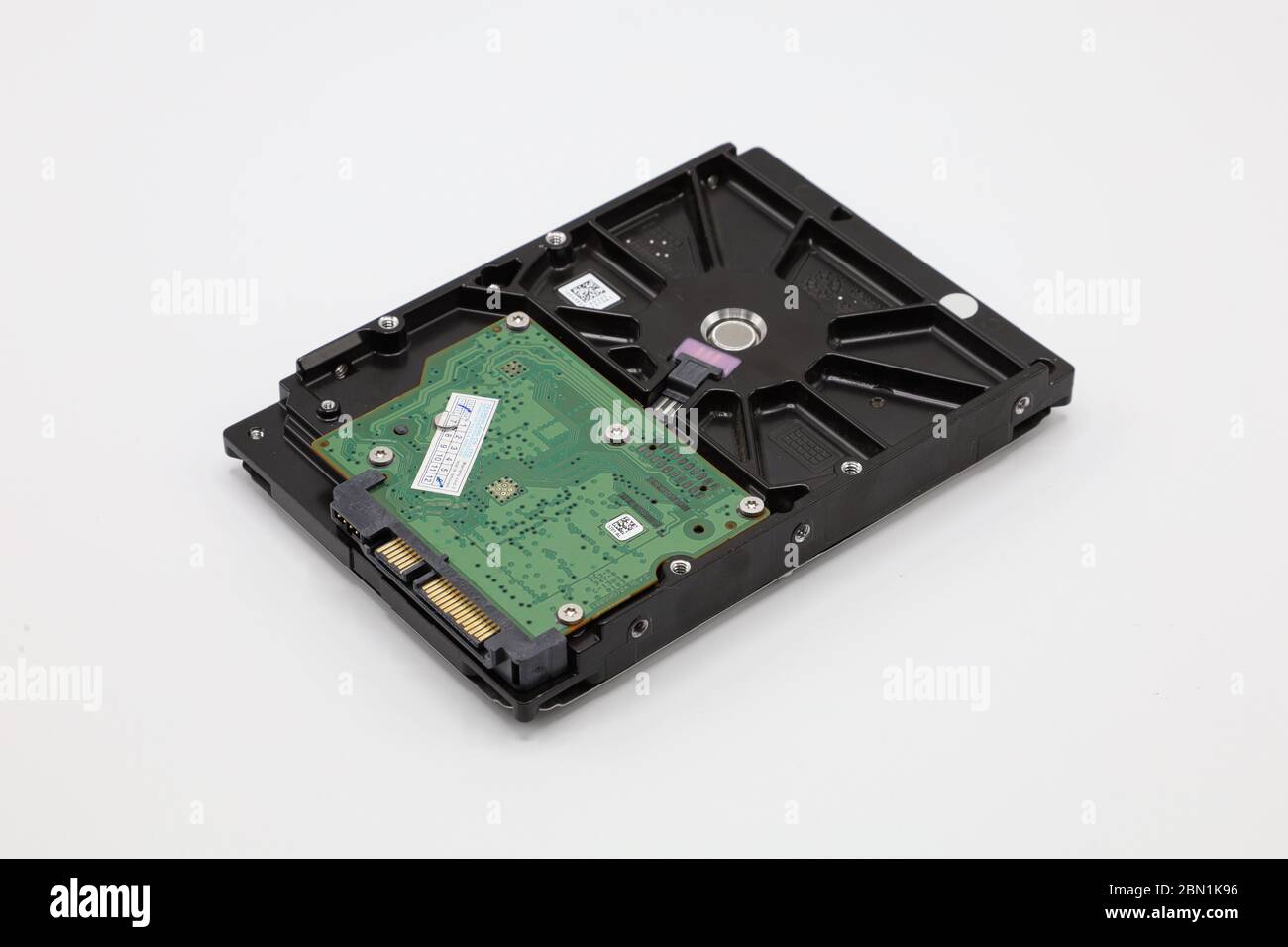 Hard disk isolated on a white background. Computer HDD Hard Disk Drive. Computer Storage Memory ...