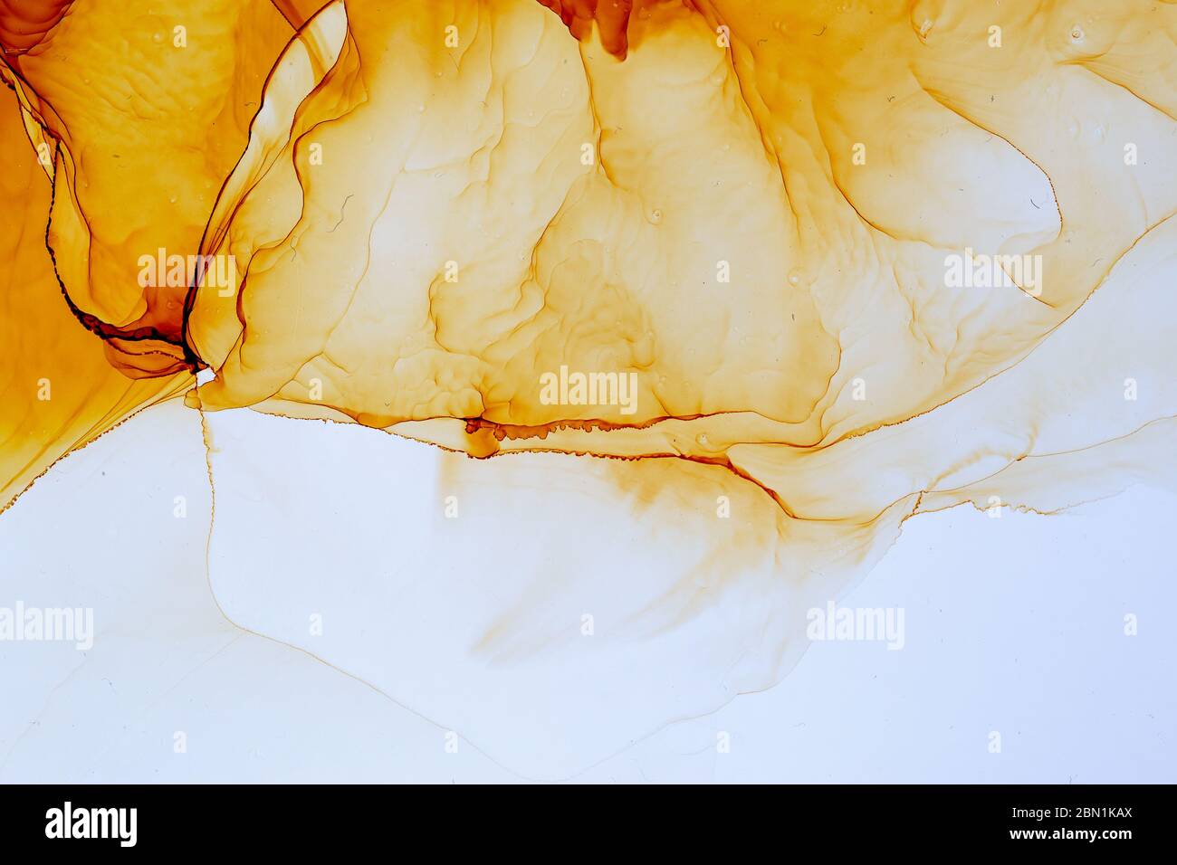 Alcohol Ink Smears on Aluminium. Oriental Ink Painting. Fire Tones ...