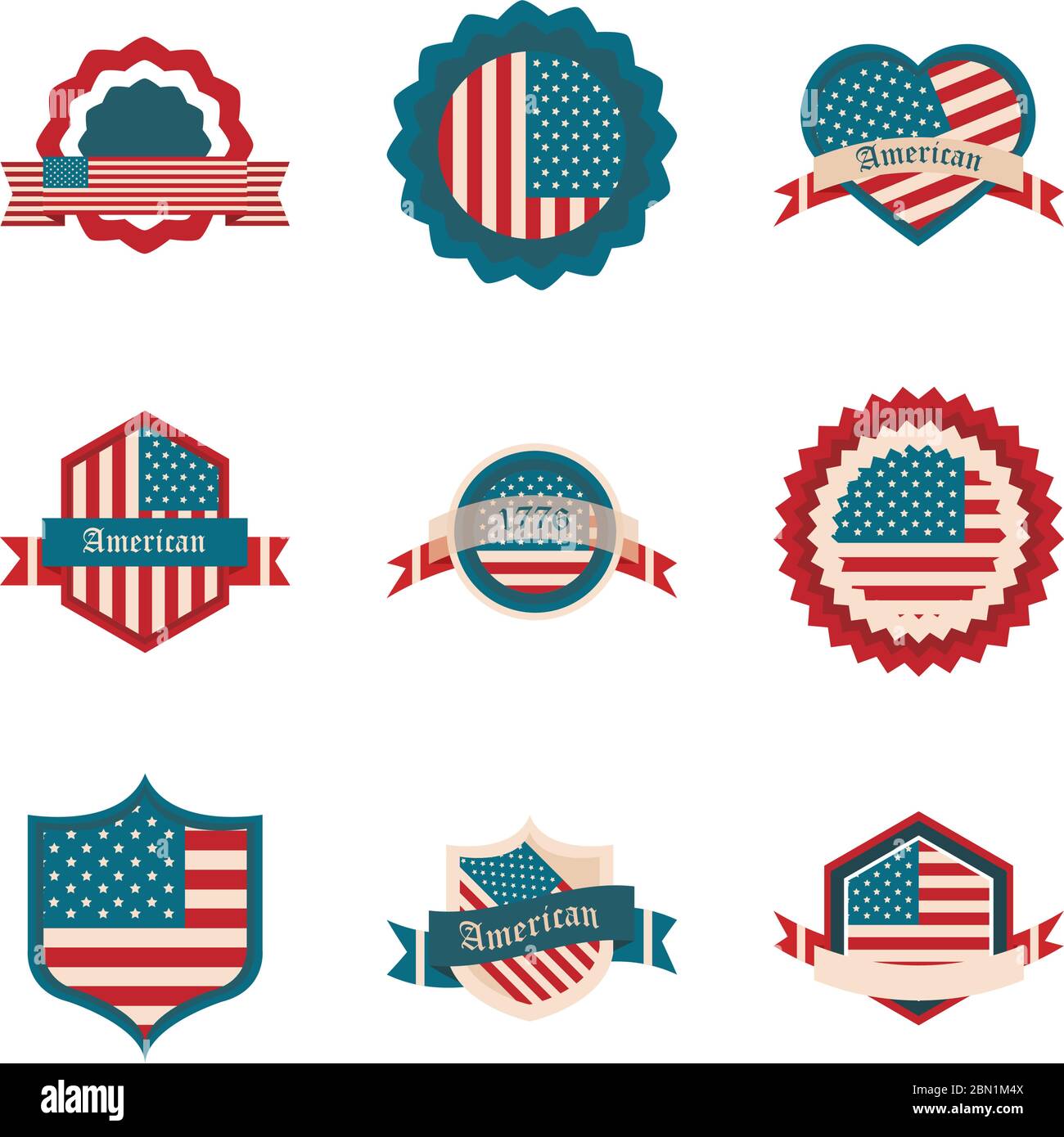 happy independence day, american flag national freedom patriotism icons ...