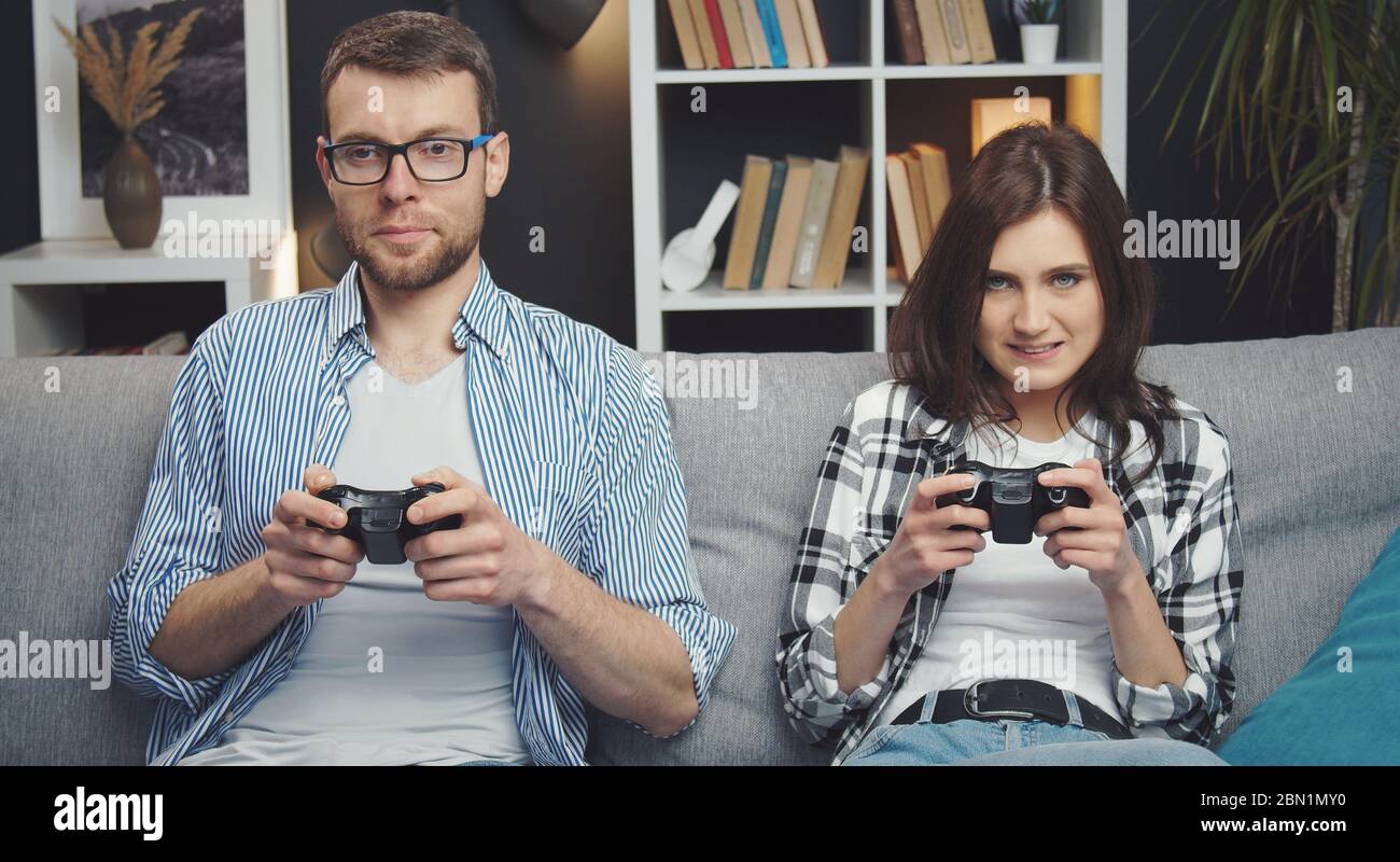 Playstation playing female hi-res stock photography and images - Alamy
